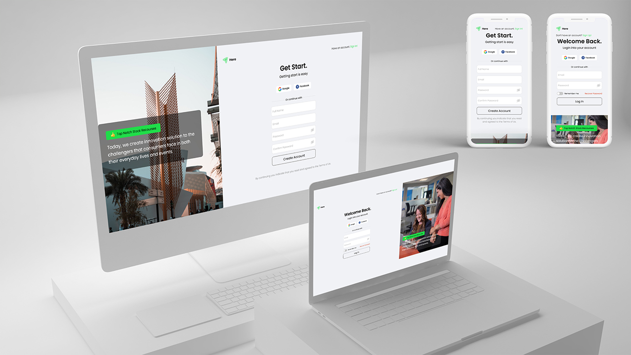Sign In Up Form With Hide Unhide Password